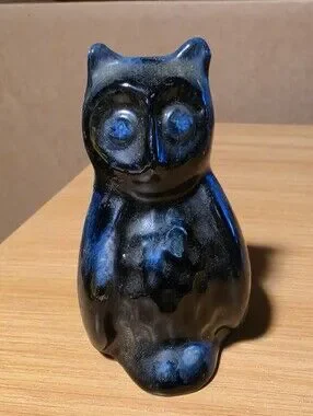 Accents | 3 Blue Mountain Pottery Owl Green Drip Glaze Canada | Poshmark